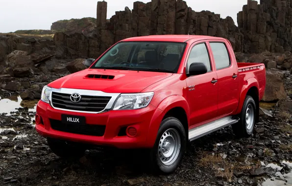 Wallpaper Double Cab, Picup, Red, Double Cab, Wallpaper, Stones, Toyota ...