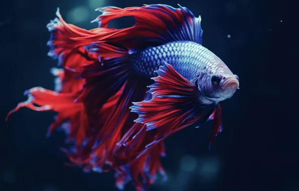 Wallpaper sea, water, nature, the dark background, aquarium, fish, fish ...