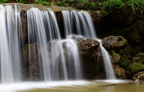 Download wallpaper nature, waterfall, jets of water, section nature in ...