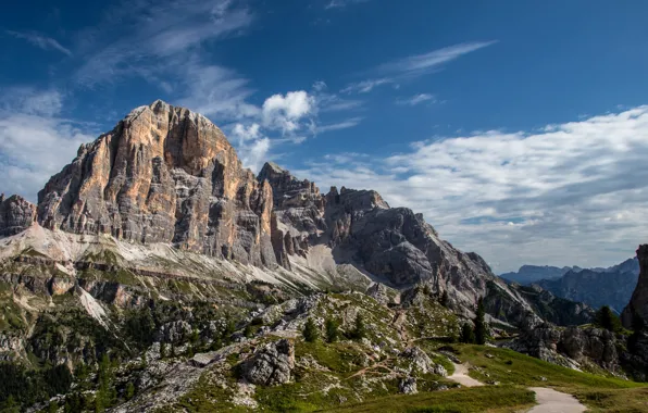 Wallpaper the sky, landscape, mountains, nature, rocks for mobile and ...
