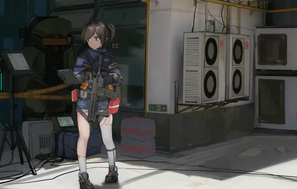 Download wallpaper weapons, girl, Girls Frontline, section shonen in ...