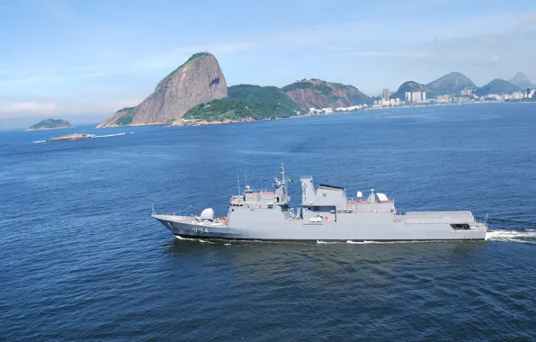 Wallpaper Rio de Janeiro, 4.5-inch cannon, Corvette Barroso (V-34 ...