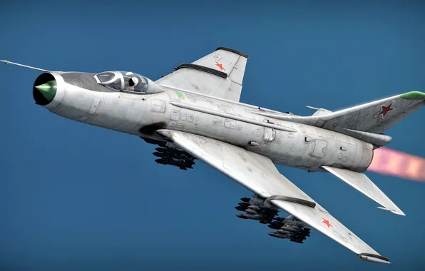 Wallpaper USSR, fighter-bomber, OKB P. O. Sukhoi, Su-7BKL for mobile ...