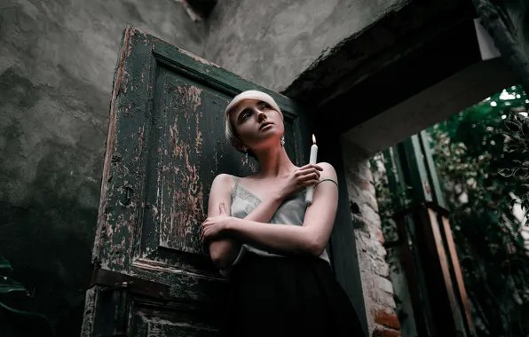 Wallpaper girl, candle, Nastya O'key for mobile and desktop, section ...