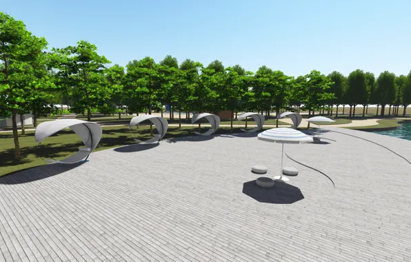 Wallpaper Park, model, visualization, promenade, lumion for mobile and ...
