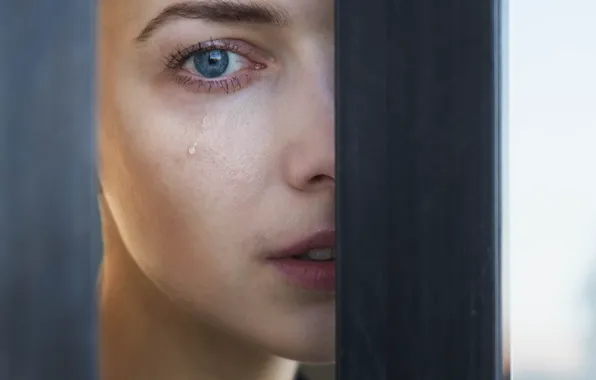 Wallpaper eyes, look, face, model, tears for mobile and desktop ...