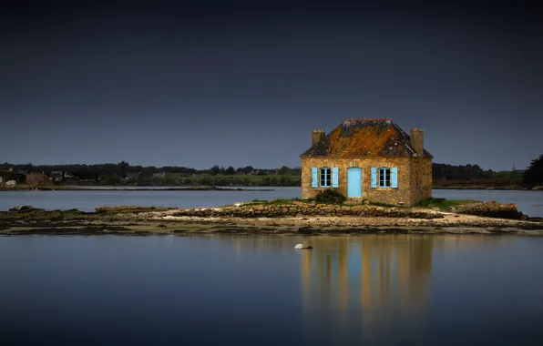 Wallpaper the sky, lake, home, storm, window for mobile and desktop ...