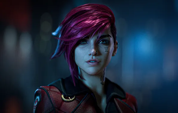 Wallpaper League of Legends, Game Art, Digital 3D, VI Arcane, Luis Omar ...