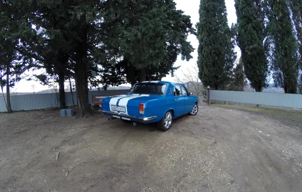 Wallpaper Volga, White stripes, GAZ 24-10 for mobile and desktop ...