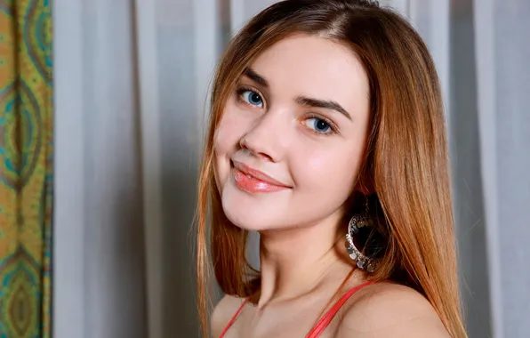 Wallpaper smile, model, Georgia, close up for mobile and desktop ...