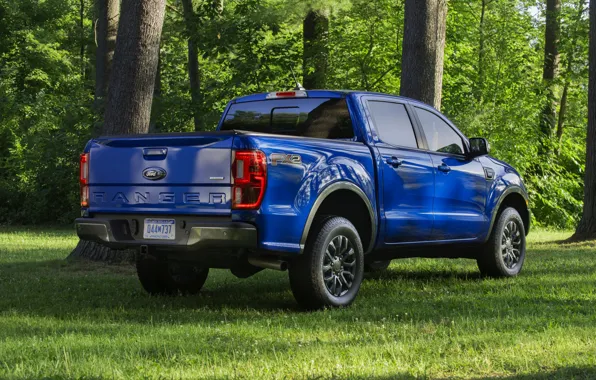 Download wallpaper blue, Ford, back, pickup, Ranger, 2019, FX2 Package ...