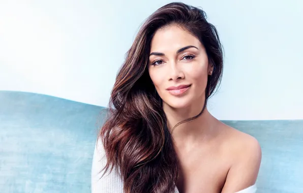 Download wallpaper background, portrait, makeup, hairstyle, Nicole ...