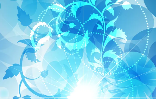 Blue Floral Design Backgrounds