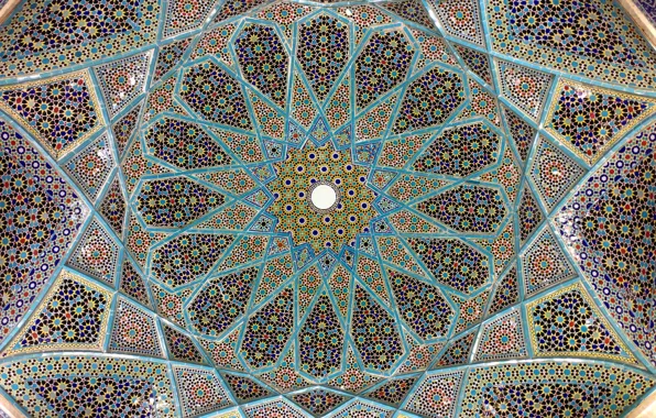 Download wallpaper interior, Iran, Tomb, islamic pattern, To Hafizi ...