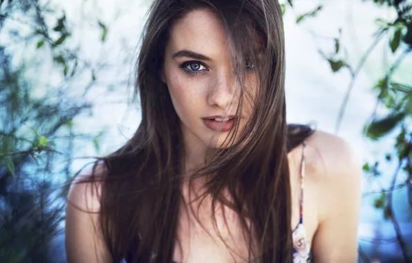 Wallpaper girl, long hair, photo, photographer, blue eyes, model ...