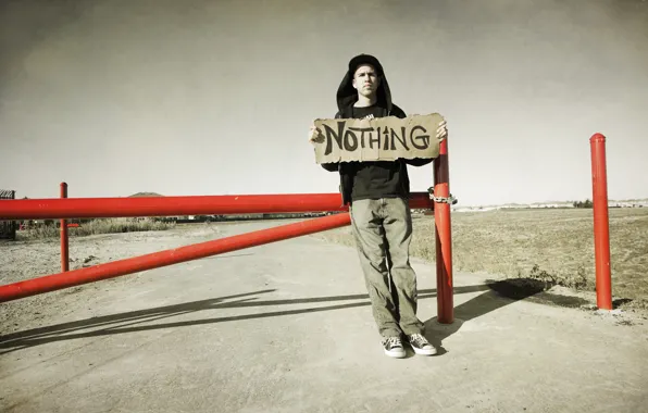 Wallpaper road, guy, the barrier, nothing images for desktop, section ...