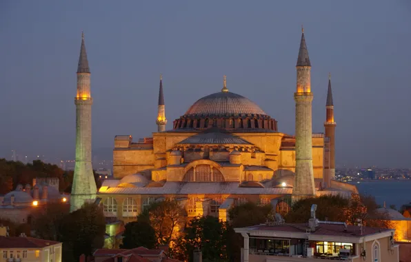 Wallpaper The evening, Istanbul, Turkey, Mosque, Istanbul, Turkey ...
