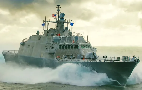 Download wallpaper the littoral combat ship, USS St. Louis, LCS - 19 ...