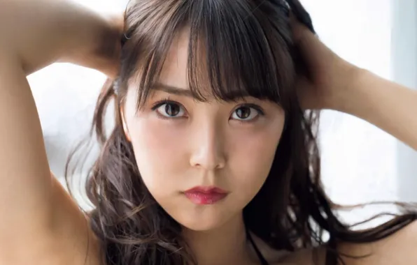 Download wallpaper girl, long hair, beautiful, pretty, lips, face, asian, attractive, section ...