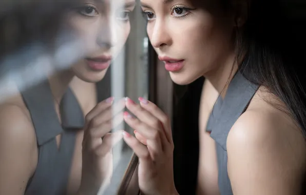 Wallpaper reflection, model, Asian, Arnie for mobile and desktop ...