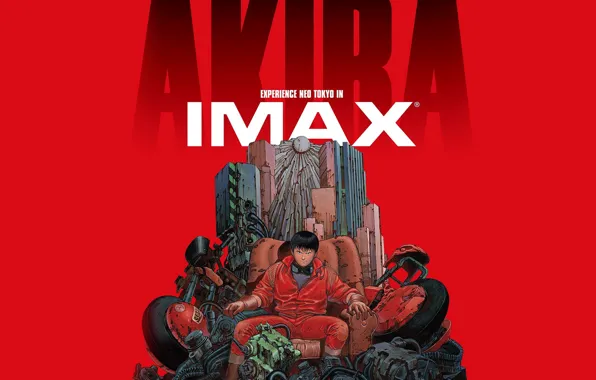 Download wallpaper guy, red background, Akira, section shonen in ...