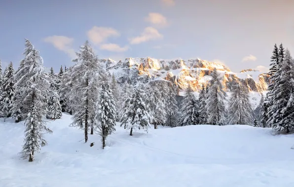 Wallpaper winter, mountains, nature images for desktop, section природа ...