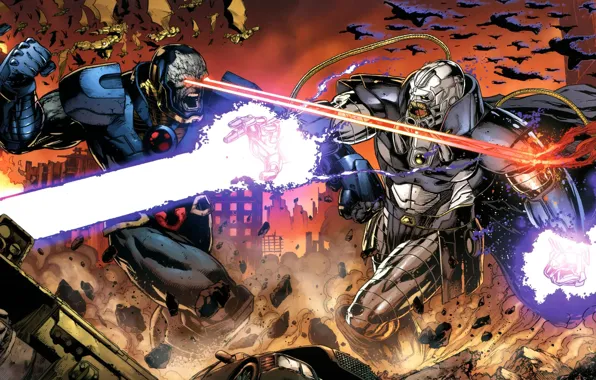 Download wallpaper Fight, Battle, Comic, Mobius, DC Comics, Justice ...