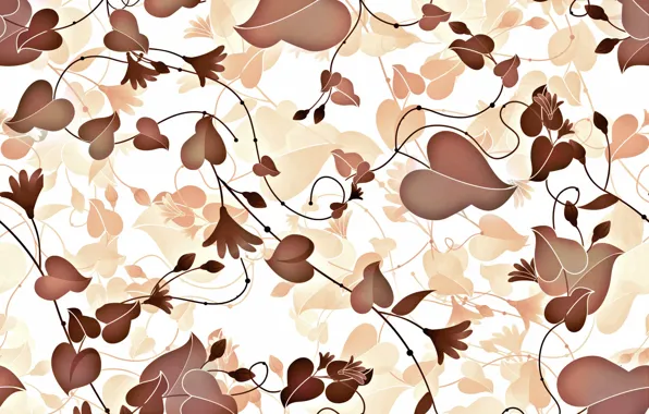 Download wallpaper leaves, background, pattern, section textures in ...