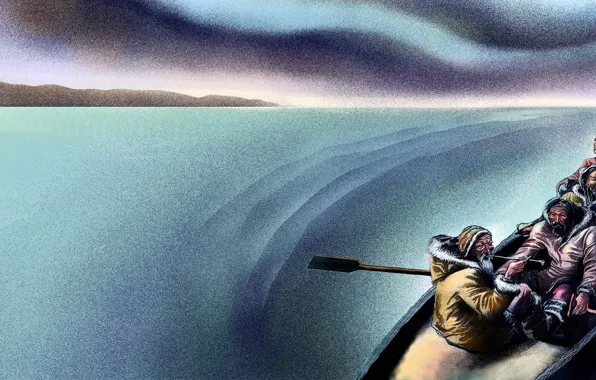 Wallpaper Aibek Begalin, Illustrations of Aitmatov, Spotted dog ...