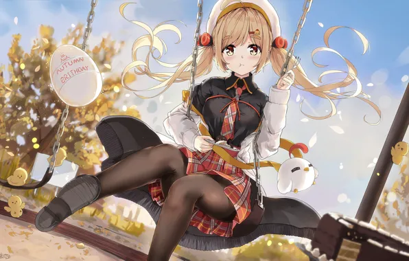 Anime Girl On Swing Anime, Swing, Picture