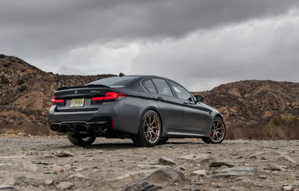 Wallpaper car, BMW, rear view, M5, F90, BMW M5 CS for mobile and ...