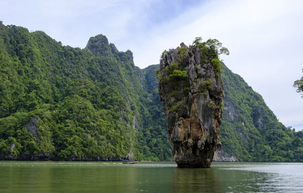 Wallpaper sea, greens, nature, rocks, beauty for mobile and desktop ...