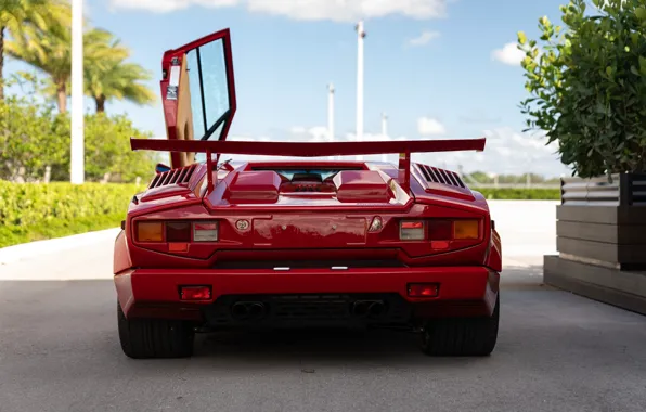 Wallpaper Lamborghini, Countach, rear view, scissor doors, Lamborghini ...