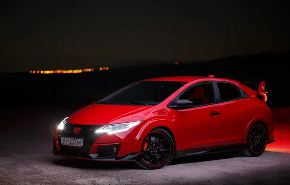 Wallpaper Honda, Night, Civic, Type-R, FK2 for mobile and desktop ...