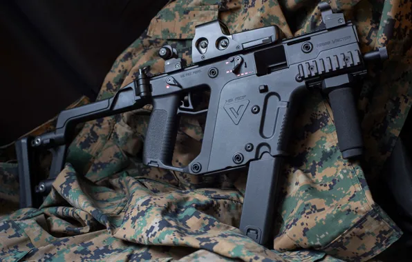 Download wallpaper weapons, jacket, camouflage, the gun, Super V, KRISS ...