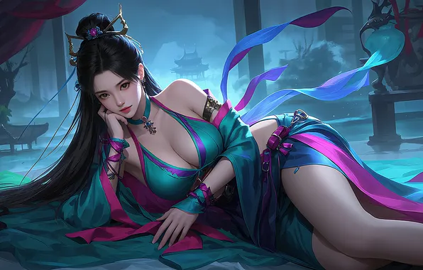 Wallpaper girl, sexy, woman, AI CG for mobile and desktop, section ии арт, resolution 3840x2160 ...