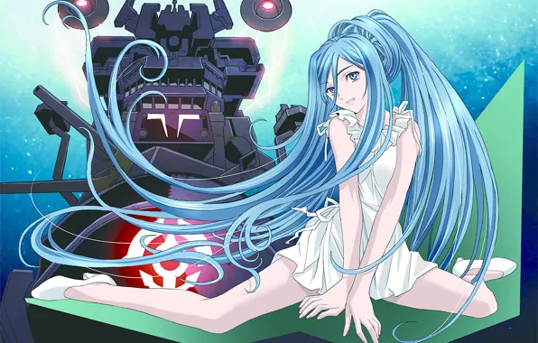 Wallpaper Girl Sexy Long Hair Dress Anime Blue Eyes Beautiful Pretty For Mobile And