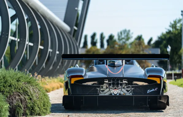 Download wallpaper Pagani, Pagani Zonda R, Zonda, rear view, track car ...