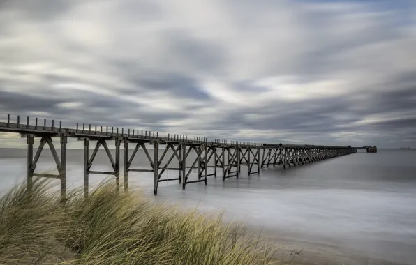 Download wallpaper sea, bridge, shore, section landscapes in resolution ...