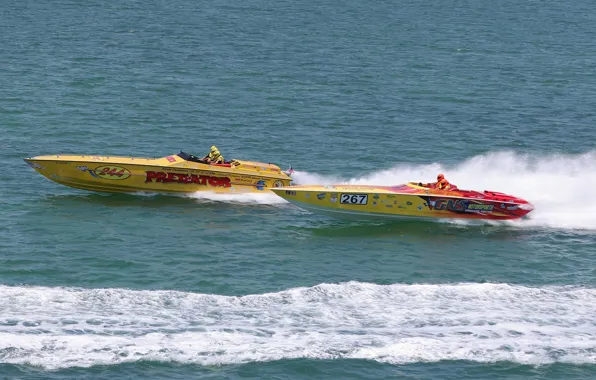 Wallpaper race, boat, speed for mobile and desktop, section спорт ...