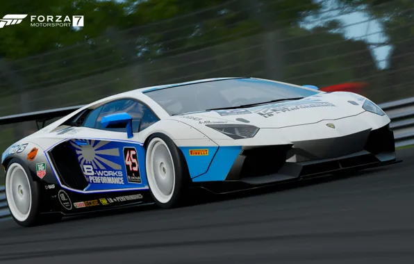 Wallpaper Lamborghini, Microsoft, game, Aventador, Forza Motorsport ...