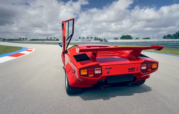 Wallpaper Lamborghini, Countach, LP5000 S, rear view, Lamborghini ...