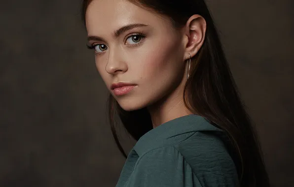 Wallpaper look, girl, model, portrait, Anton Lobanov for mobile and ...