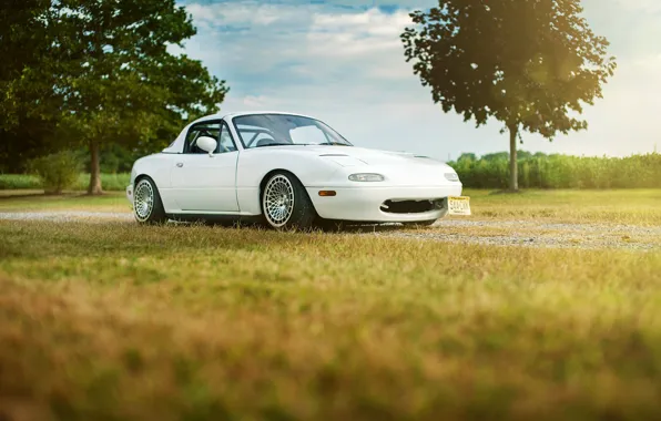 Wallpaper Mazda, Car, White, Miata, MX-5 images for desktop, section ...