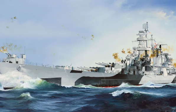 Wallpaper USA, the American battlecruiser, USS Alaska (CB-1), The lead ...