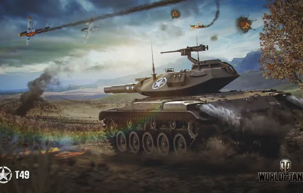 Wallpaper USA, WoT, World of Tanks, T49 for mobile and desktop, section ...