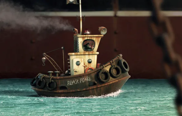 Download wallpaper tug, Black Pearl, Alexandre Trevisan, section ...