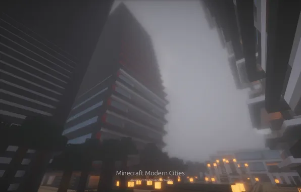 Wallpaper Rain, Skyscrapers, Minecraft images for desktop, section игры ...