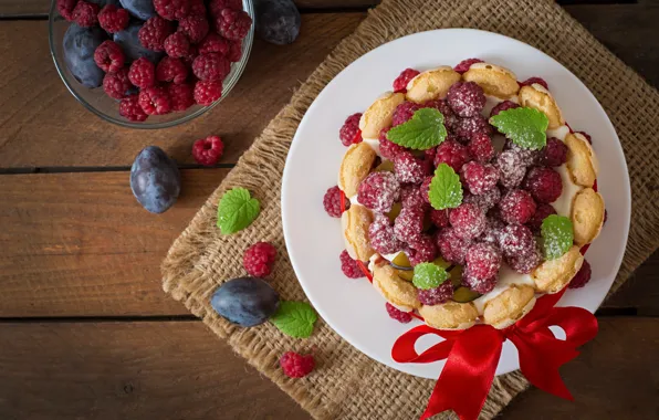 Download wallpaper berries, raspberry, dessert, section food in ...