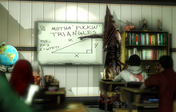 Wallpaper the situation, class, Board, school, globe, lesson, triangle ...